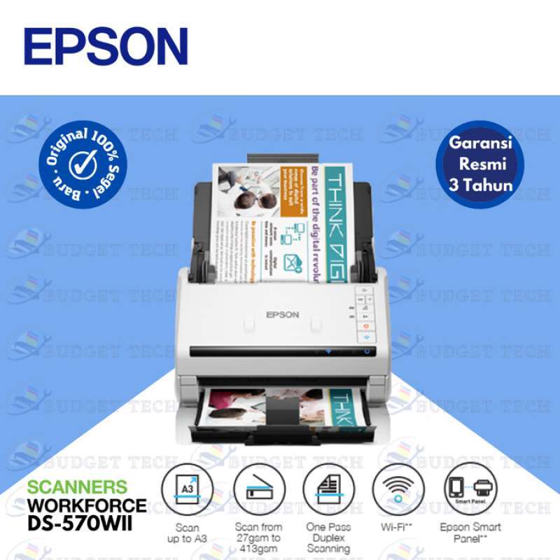 Promo Scanner Epson Workforce Ds-570wii A4 Wifi Duplex Ds570wii Garans ...