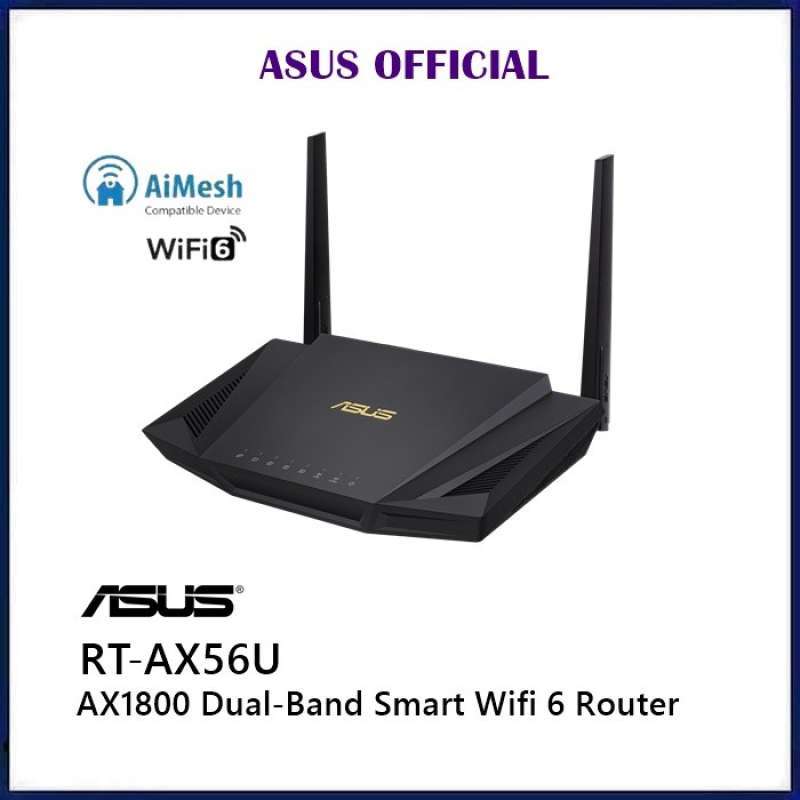 Promo Asus RT-AX56U WiFi 6 Dual-Band Router AX1800 With AiMesh RTAX56U ...