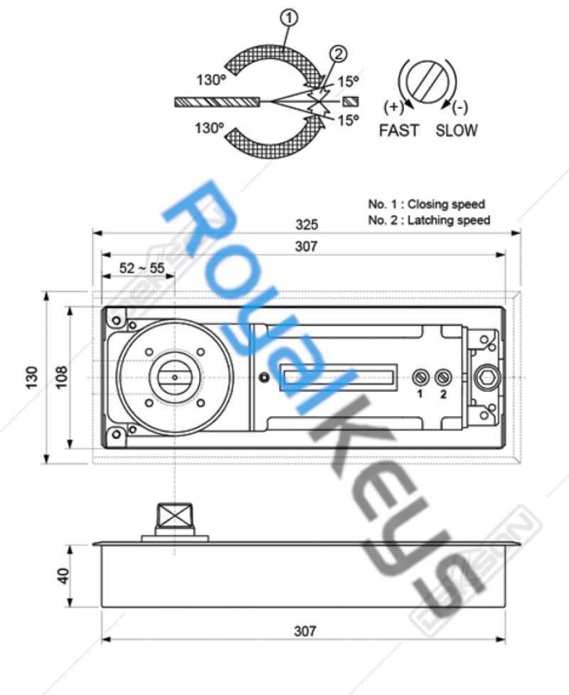 Promo Floor Hinge Dekson Dekkson Fh 84 Bo Engsel Tanam Lantai Pintu Kaca Diskon 23% Di Seller Cv ...