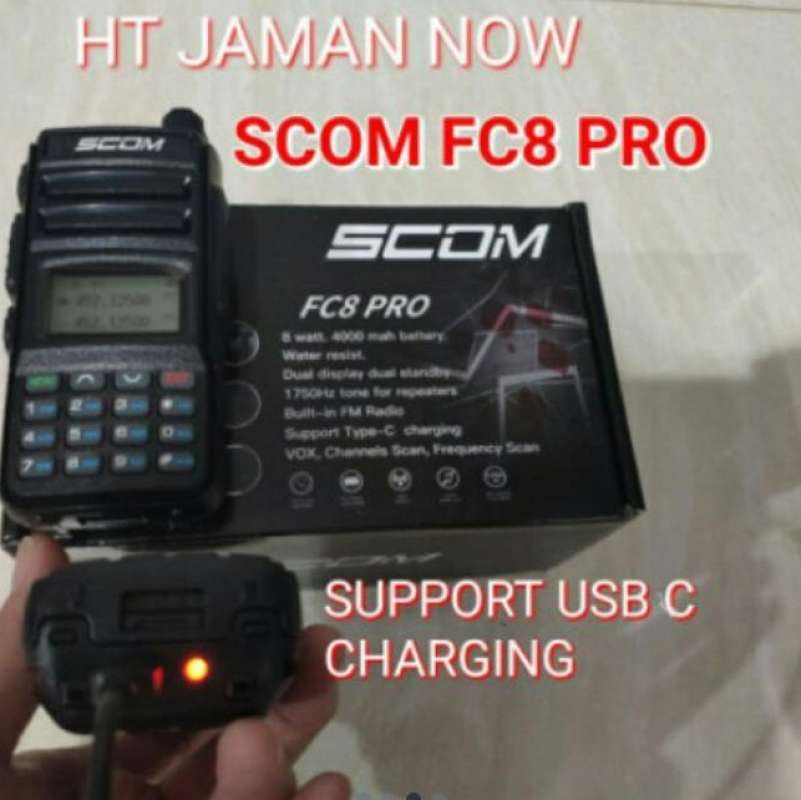 Promo HT SCOM FC8 PRO FAST CHARGING USC C DUAL BAND HANDY TALKY Diskon 23% di Seller Silia Store ...