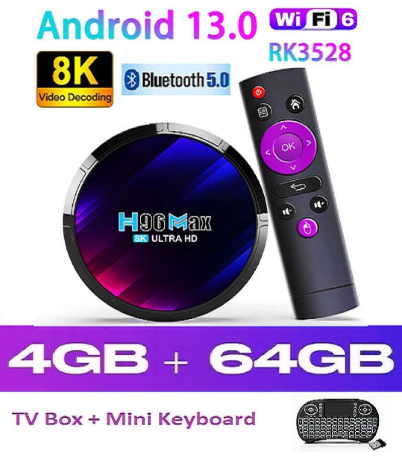 Jual Android Tv Box H96 Max 4gb 64gb Bluetooth Miracast Resolusi 4k Di ...