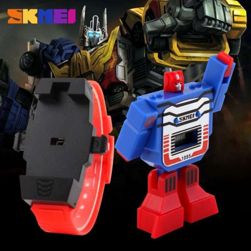 Jual Jam Tangan Anak Skmei 1095 Digital Led Original Transformer Robot ...