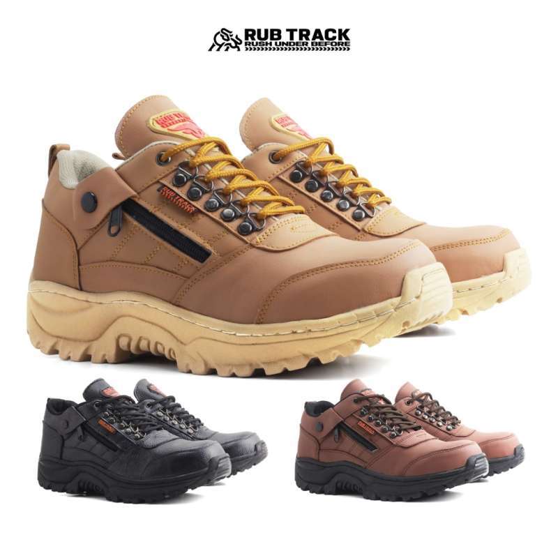 Jual SEPATU SAFETY PRIA KULIT ASLI LOW BOOTS TRACKING SAFETY SHOES ...