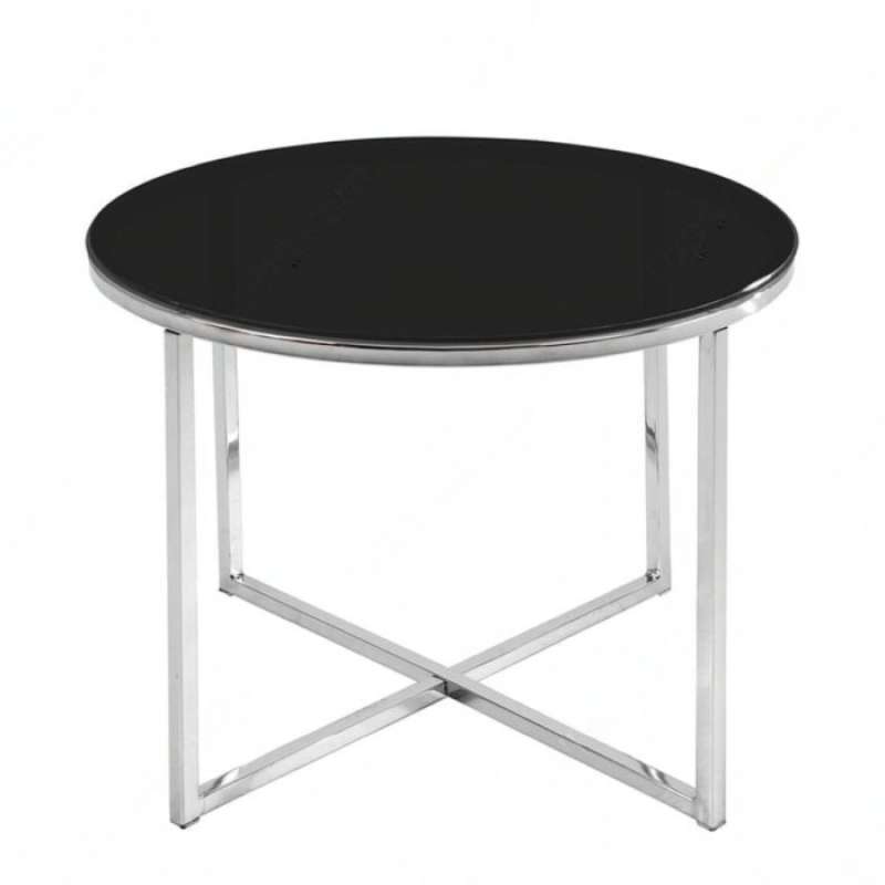 Promo Meja Sisi Coffe Table Bulat Meja Tamu Cross 55 X 55 X 45 Cm ...