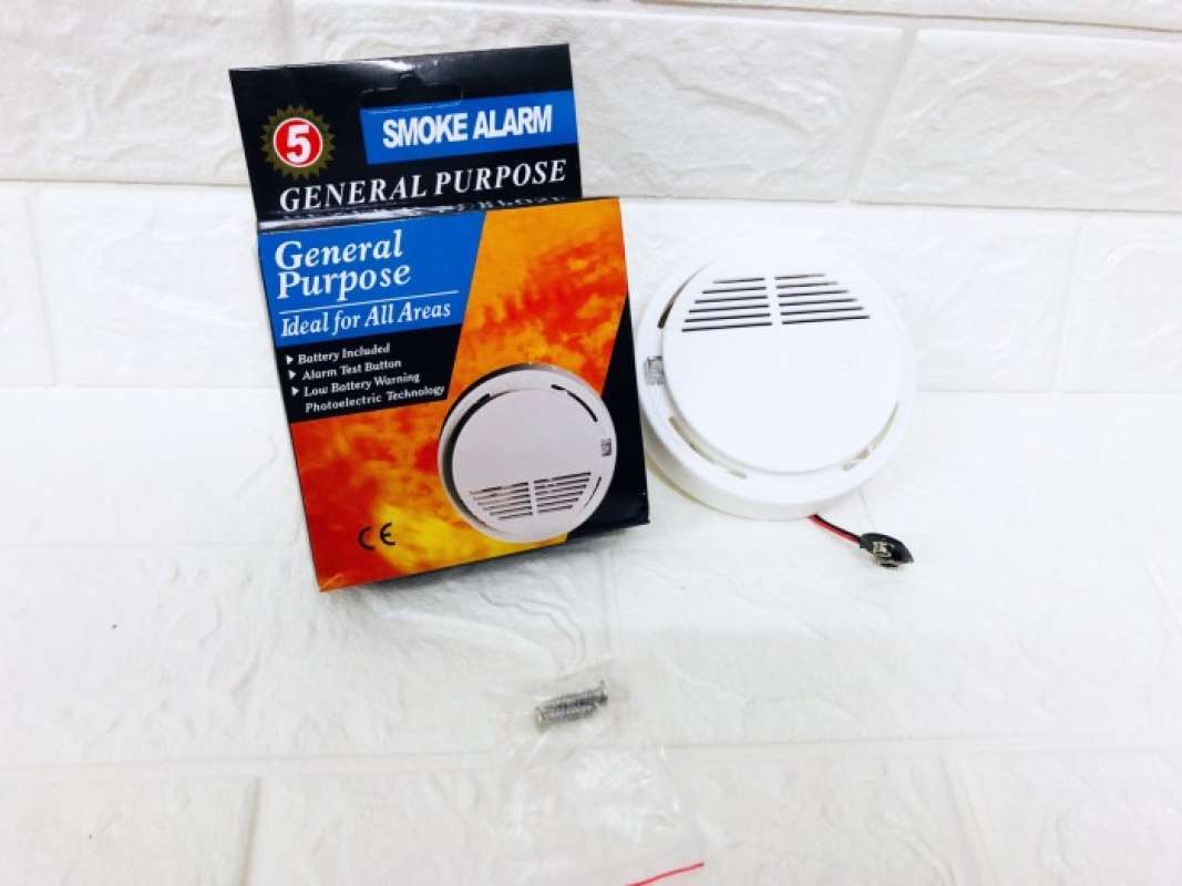 Jual Fire Smoke alarm Detector/sensor asap rokok/alat deteksi kebakaran ...