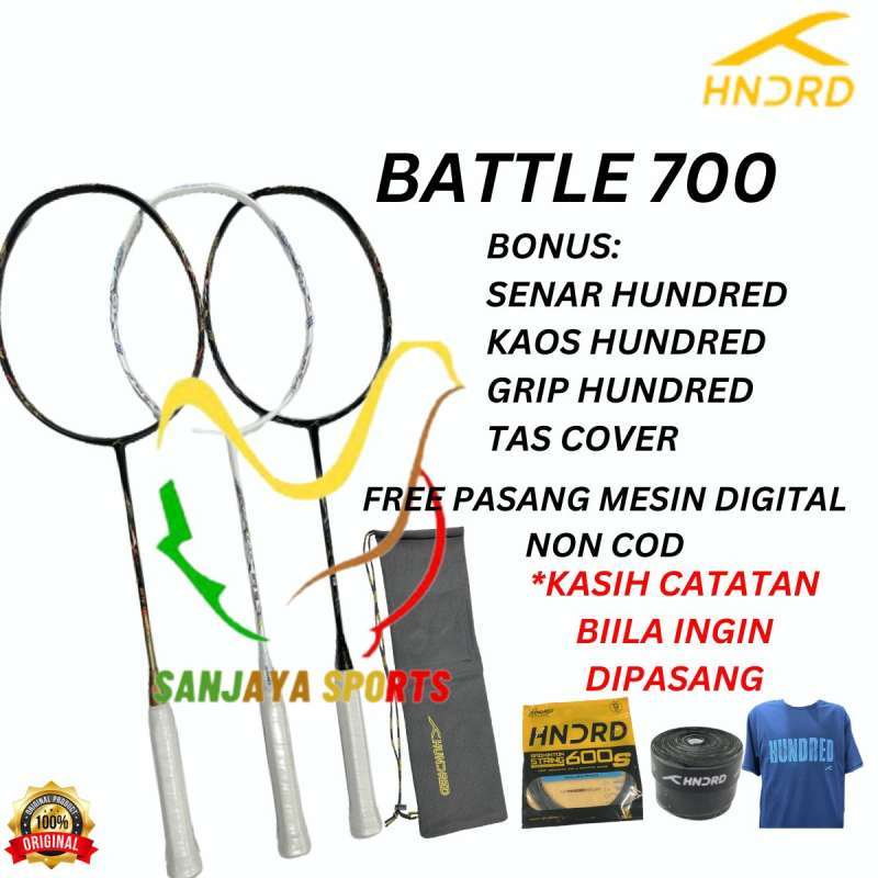 Promo Raket Hundred Badminton Bulutangkis Battle 700 Battle700 Original ...