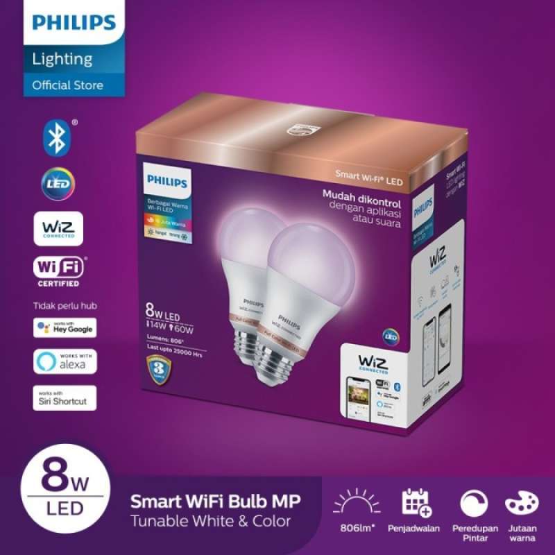 Promo Philips Lampu Smart Wifi Led Multipack Watt Tunable Color Warna Diskon Di Seller