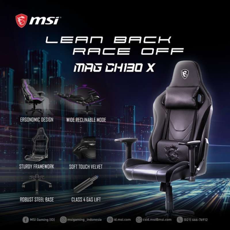 Jual MSI MAG CH130X GAMING CHAIR di Seller KomputerMedan Official Store ...