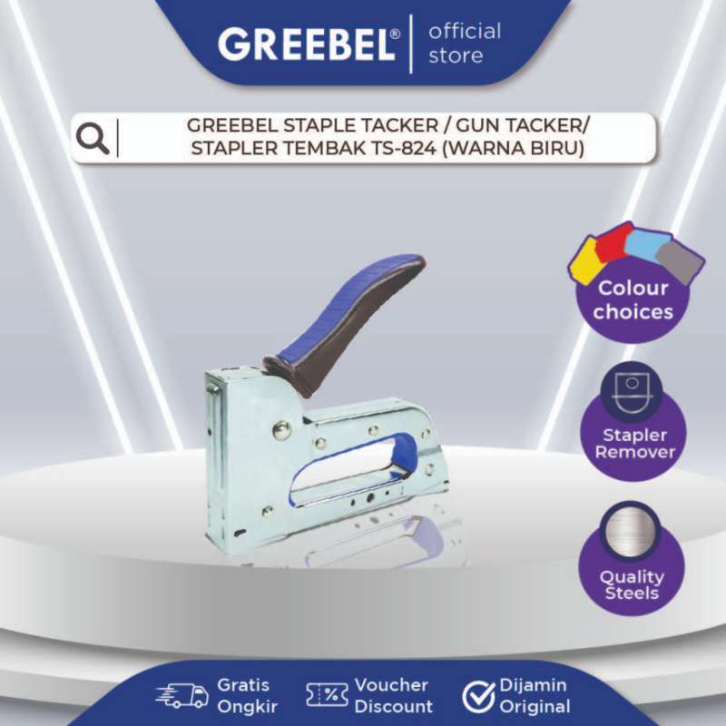 Promo Greebel Guntacker Ts 824/stapler Staples Tembak/pengokot/hekter/ Necis Jok/sofa/kayu ...