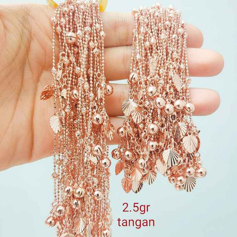 Jual Rantai tangan KAKI anak dan dewasa emas asli kadar 750 75 17k ...
