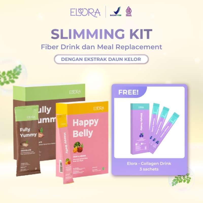 Promo Elora Slimming Kit - 1 Box (meal Replacement + Minuman Fiber ...