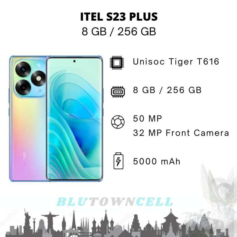 Jual ITEL S23 PLUS S23+ 8+8/256GB Amoled Curved NFC GARANSI RESMI di Seller BluTownCell ...