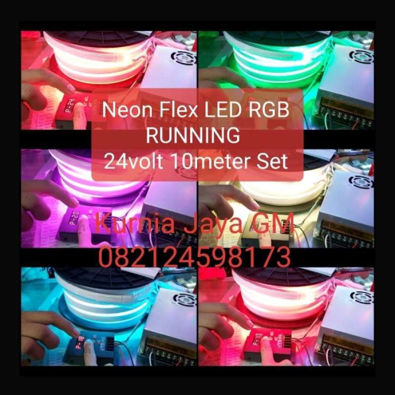 Promo Lampu Neon Flex RGB Running LED 24volt - 10m Set Controller ...