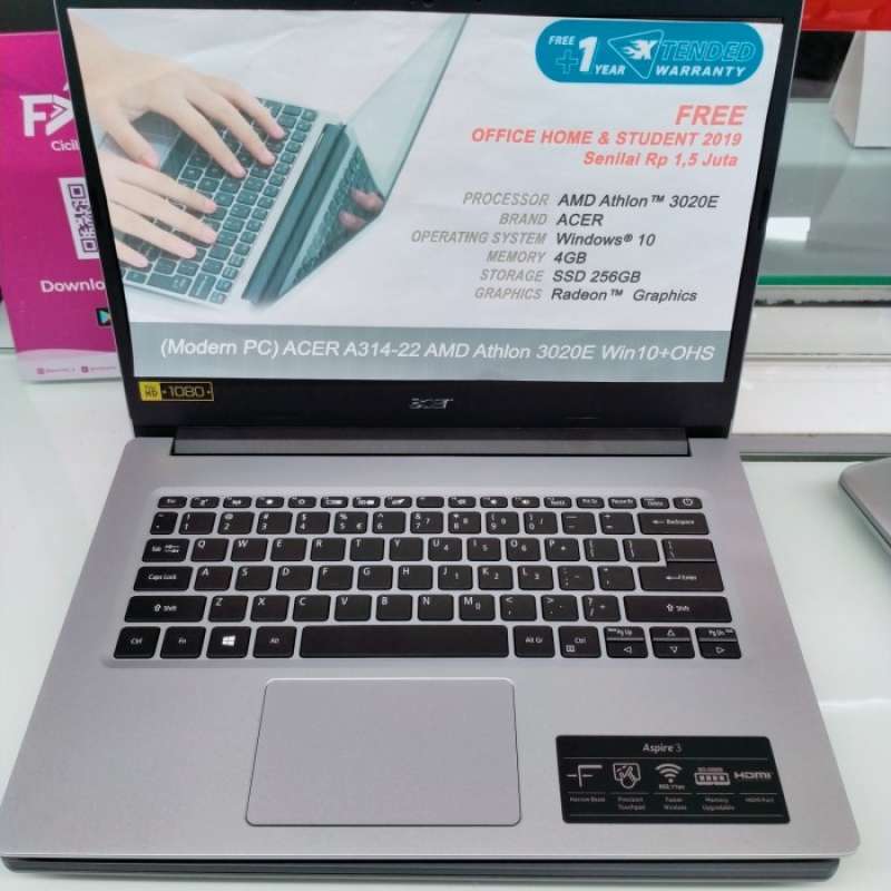 Promo ACER ASPIRE A314-22-A667 AMD Athlon â„¢ 3020u 4GB/SSD 256GB win ...