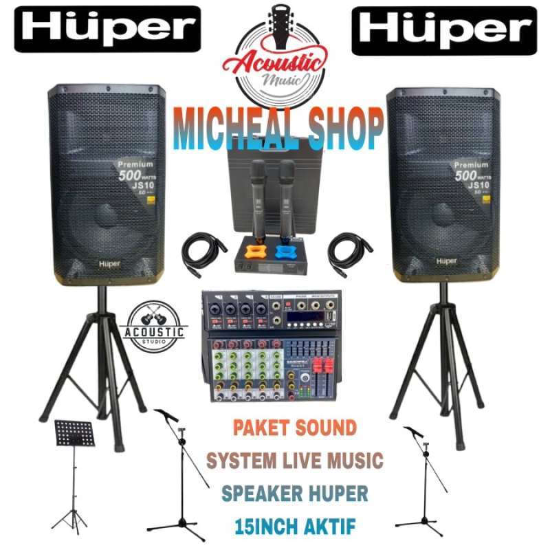 Jual Paket Sound System Resto Live Music Speaker Huper Aktif 15inch ...