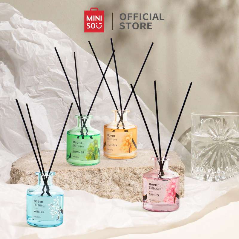 Jual Miniso 80mL Reed Diffuser Vanilla Pengharum Ruangan FOUR SEASON ...