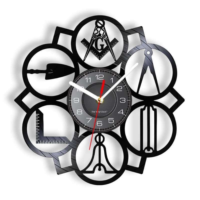 Promo Illuminati All Seeing Eye Masonic Symbol Clock Masonic Home Decor ...