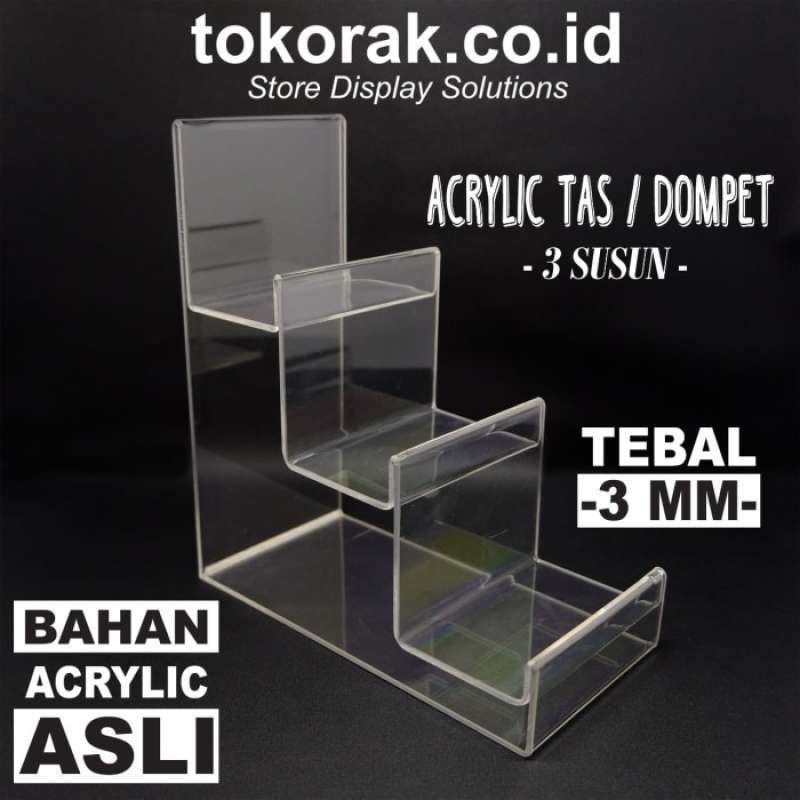 Jual Acrylic Tas 3 Susun Akrilik Mika Stand Di Seller Premier Market Id ...