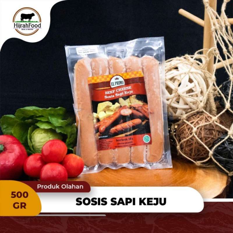 Jual El Primo Sosis Sapi Keju Premium | Beef Sausage Cheese - 500 gram ...