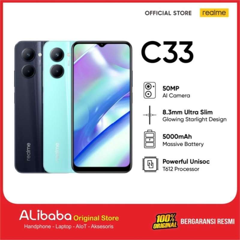 Jual Realme C33 Kota Malang Spesifikasi Original, Murah & Diskon Harga ...