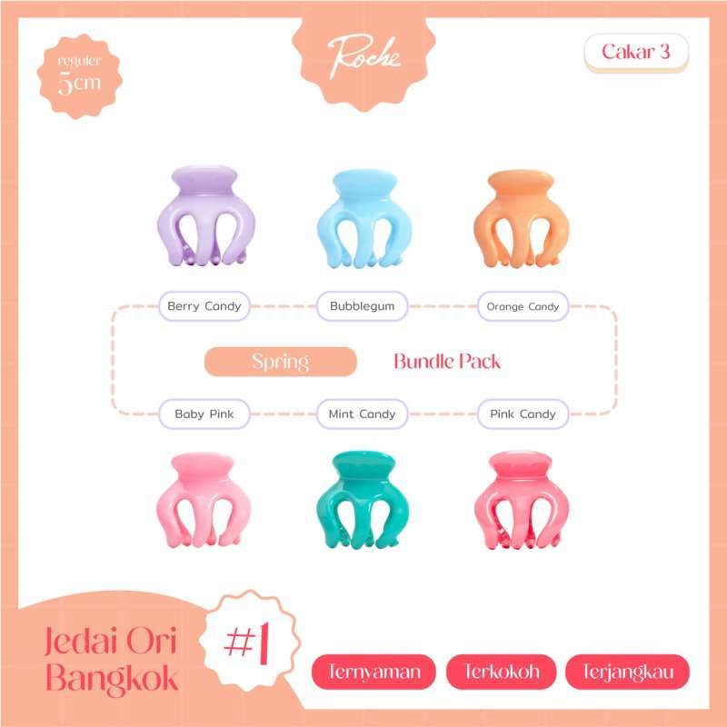 Promo Roche Ornament - Jepit Rambut Kuat Asli Jedai Ori Bangkok - Cakar ...