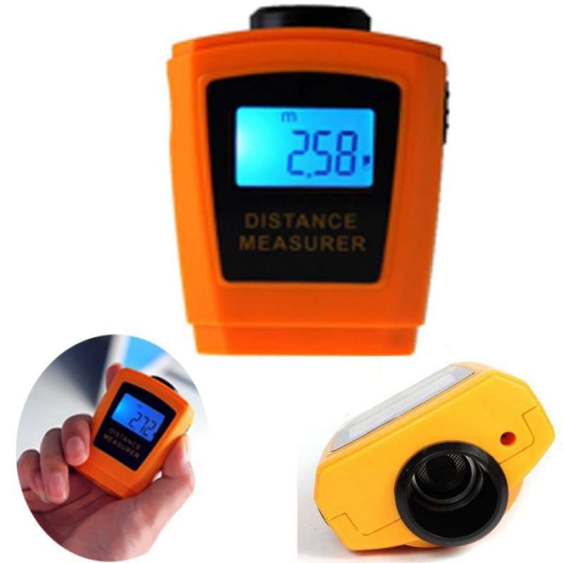 Promo The Smallest Mini Ultrasonic Laser Distance Meter 50cm - 18m ...