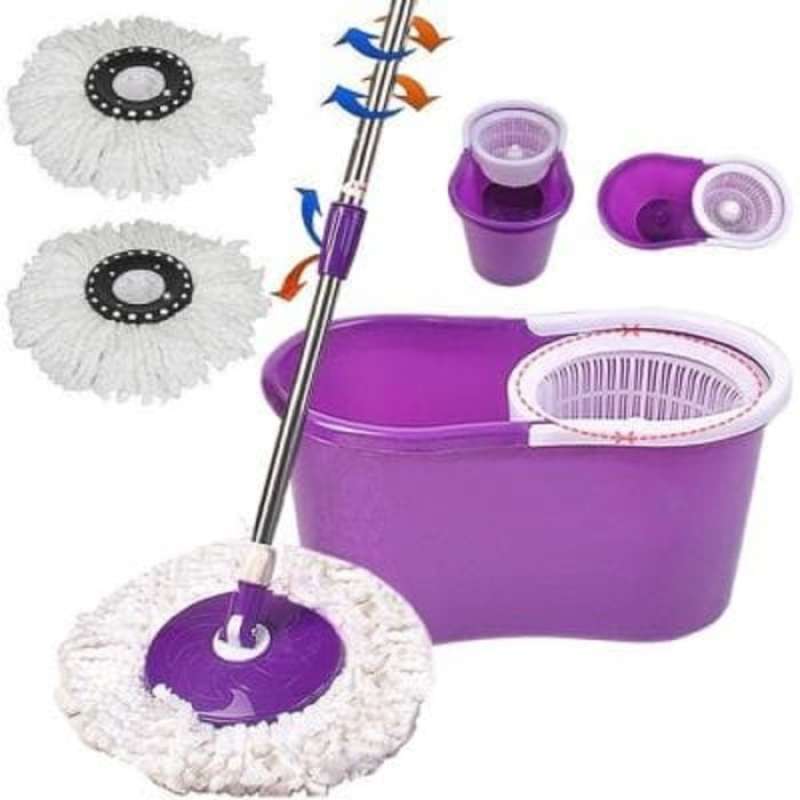 Promo Mop Jumbo Stick dengan 2 kepala pel / paket magic easy spin 360 ...