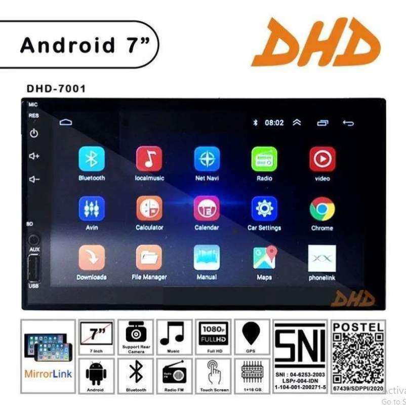 Jual Head Unit Mobil Android 7 Inch Dhd 7001 - 7 RAM 1/32g Bluetooth ...