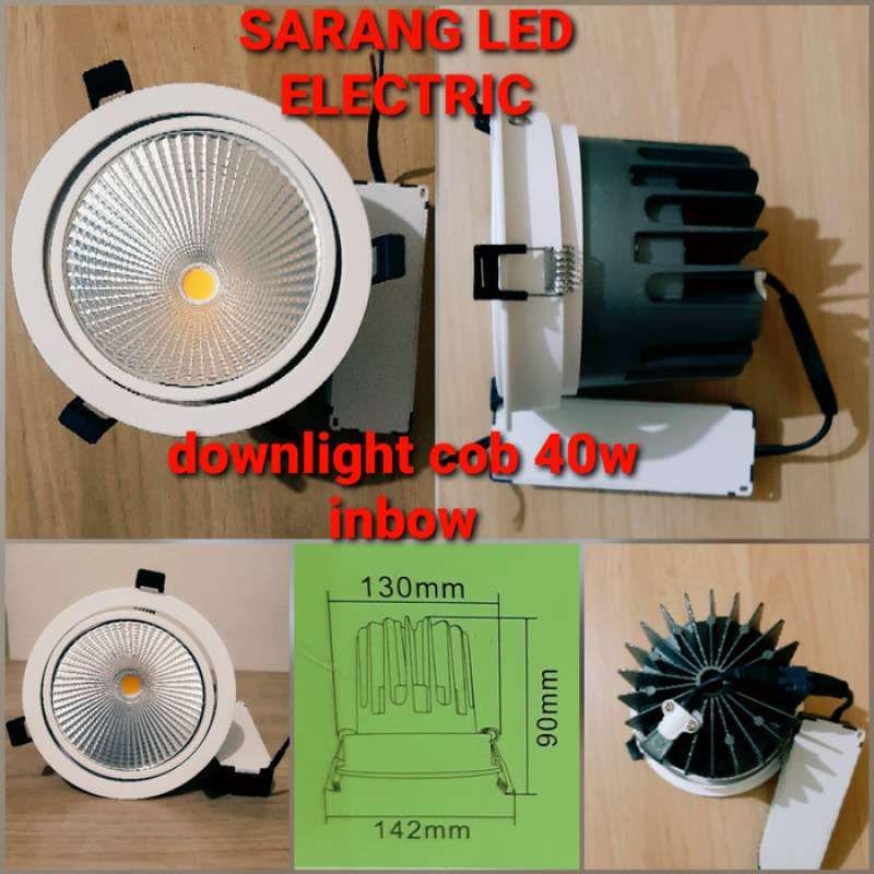 Promo Lampu plafon led cob 40w inbow spot light led sorot downlight cob 40w Diskon 23% di Seller ...