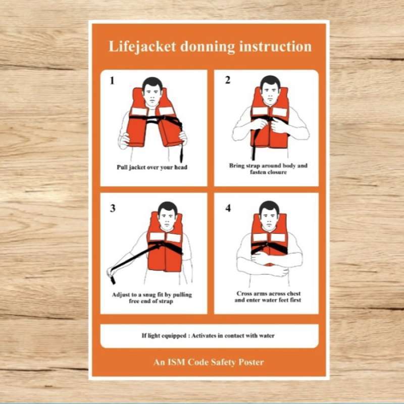 Promo Safety Poster Lifejacket Donning Instructions Impa 331586 Diskon ...