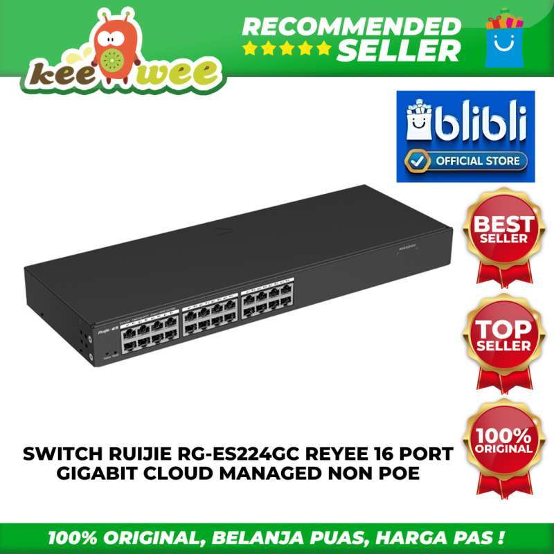 Jual SWITCH RUIJIE RG-ES224GC REYEE 16 PORT GIGABIT CLOUD MANAGED NON ...