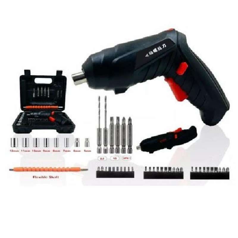 Jual SET ALAT MESIN BOR 47 IN 1 OBENG ELEKTRIK CORDLESS SCREWDRIVER di ...