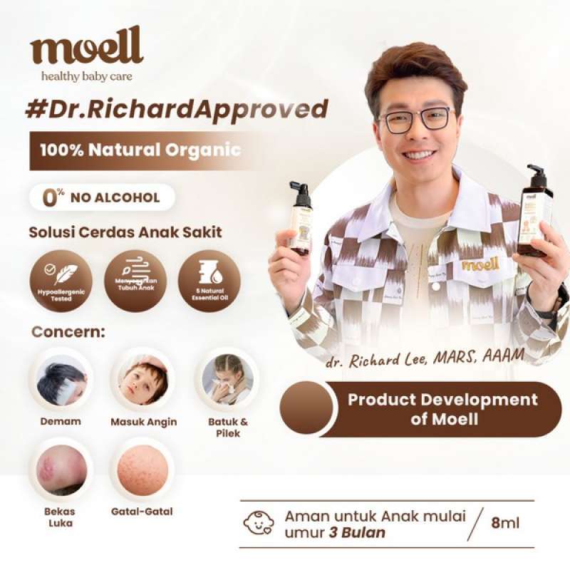 Jual Moell First Care Natural Essential Oil 8ml - Untuk Luka Memar ...