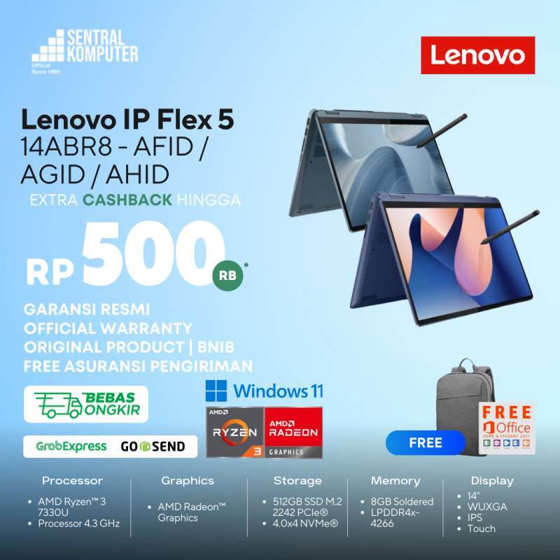 Jual Lenovo IdeaPad Flex ABR Ryzen U GB GB SSD Win OHS Di Seller Sentral