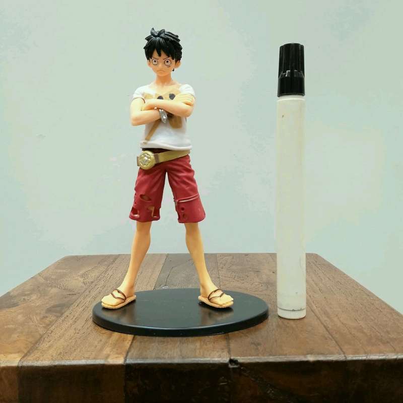 Jual Mainan Static Figure Monkey D Luffy White Red The Grandline Men ...