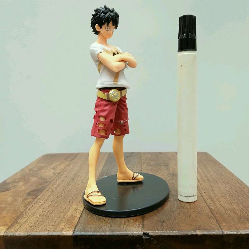Jual Mainan Static Figure Monkey D Luffy White Red The Grandline Men ...