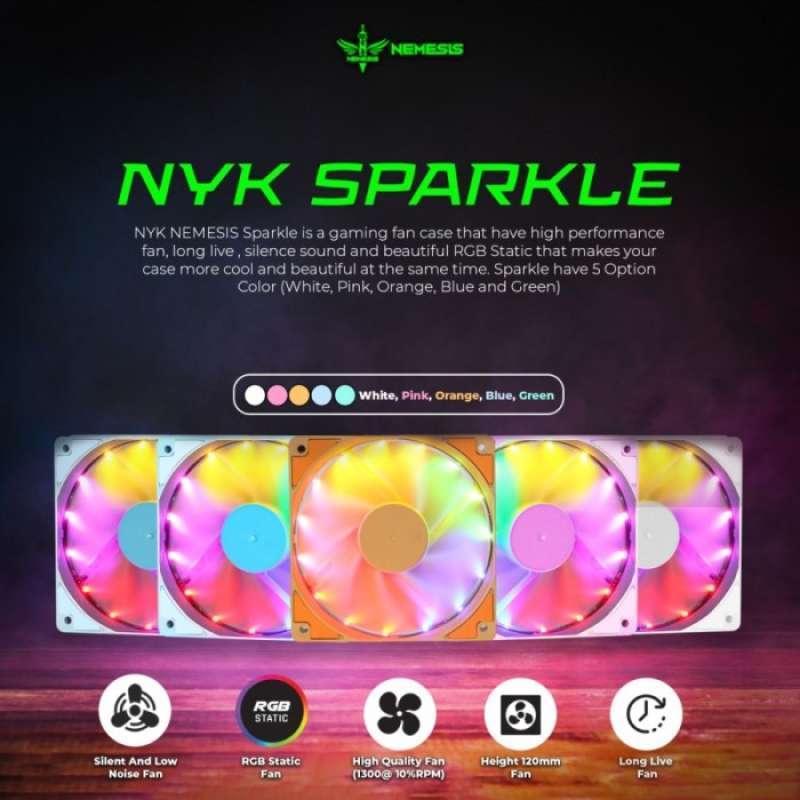 Jual Fan Case Rgb Nyk Nemesis Sparkle - Fan Casing Statis 12 Cm Di ...