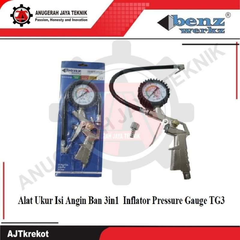 Jual Alat Ukur Isi Angin Pompa Ban Air Inflator Pressure Gauge 3in1 TG-3 di Seller Graha Premier ...