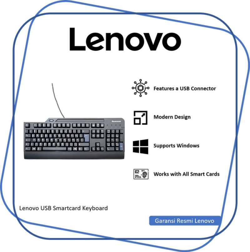 Promo Lenovo USB Smartcard Keyboard - Original Diskon 23% di Seller ...