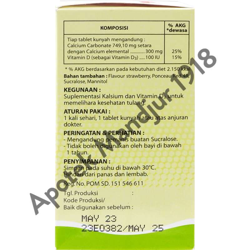 Jual Hi-bone Active Strawberry 30 Tablet - Kesehatan Tulang Di Seller ...