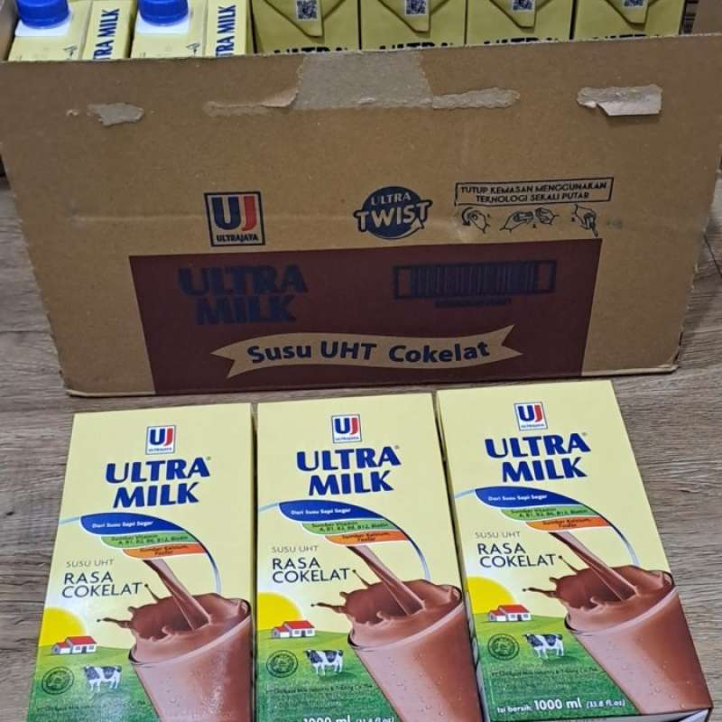 Jual Susu UHT Ultra Milk 1 Liter / 1000 ml Full Cream - Cokelat di Seller Edumart Super ...