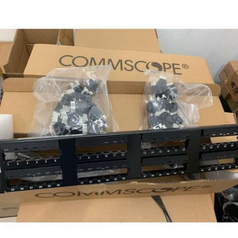 Promo New Patch Panel Cat6 48 Port +Modullar Cat6 Commscope/Amp Cat6 ...