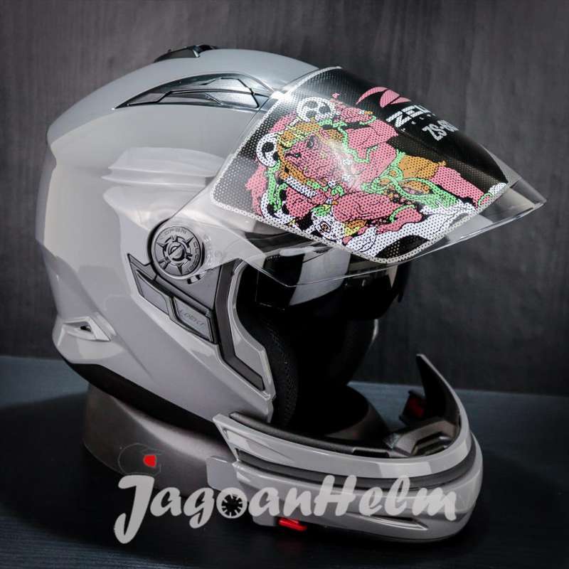 Jual Zeus Helm Zs613c Solid Modular | Grey 11c | Zs613 C Muzzle - L ...