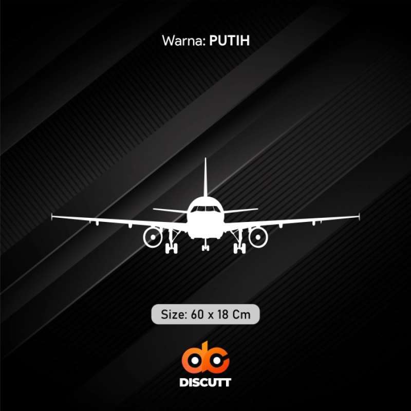 Promo sticker decal gambar plane atau pesawat untuk kaca belakang mobil ...