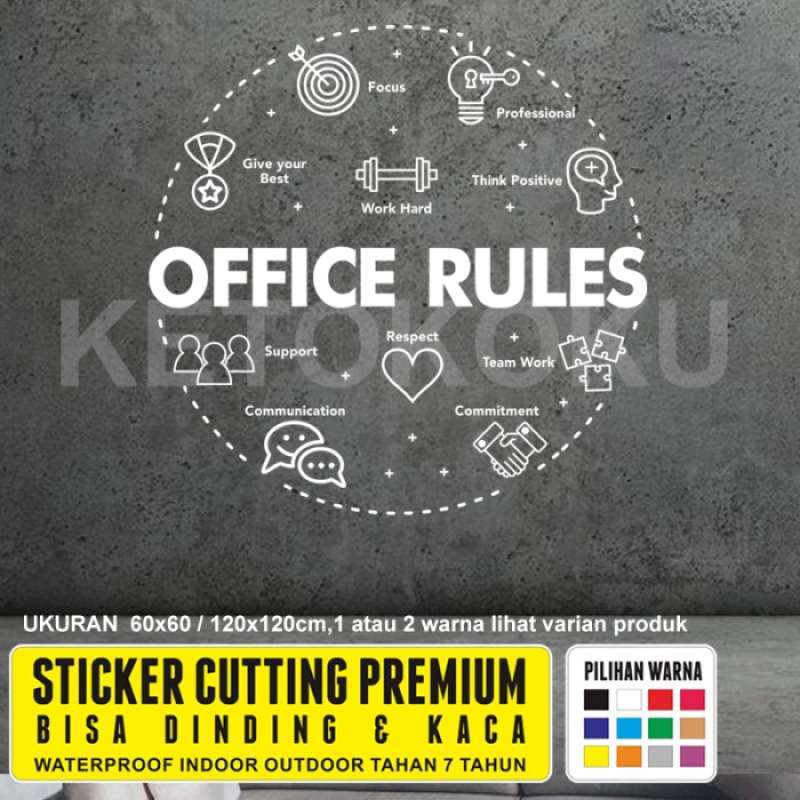 Promo Stiker Dinding Motivasi Kantor Office Rules Cutting Sticker Kaca ...
