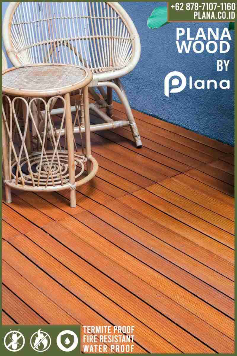 Jual Lantai kayu HPC wood Decking outdoor subtitute Vinyl / HPL - White ...