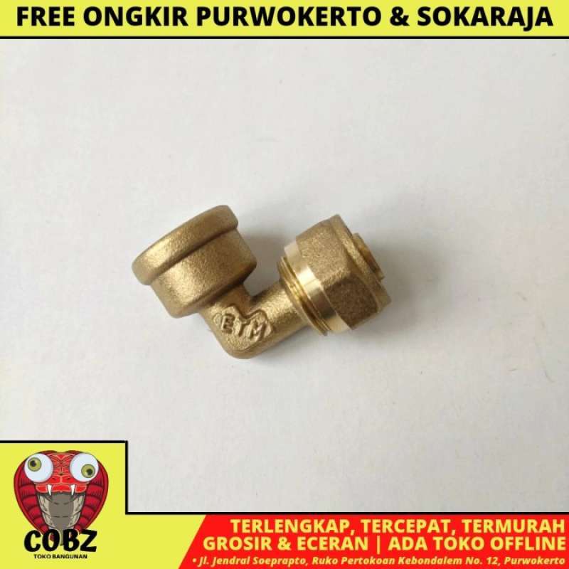Jual L 16 X 1/2 INCH F/ DIVA KNEE DRAT DALAM KENI PIPA AIR PANAS L KUNINGAN di Seller COBZ ...