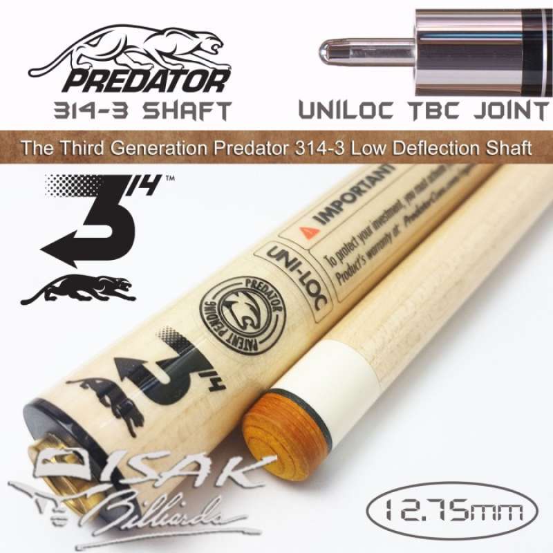 Promo Predator 314-3 Tbc Shaft - Uniloc Low Deflection Billiard Stick ...