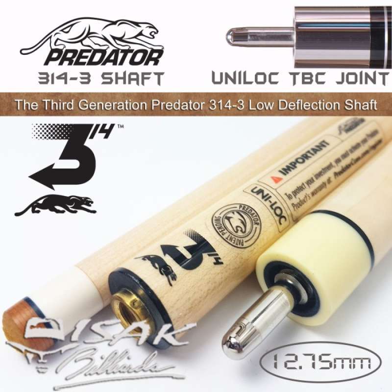 Promo Predator 314-3 Tbc Shaft - Uniloc Low Deflection Billiard Stick ...