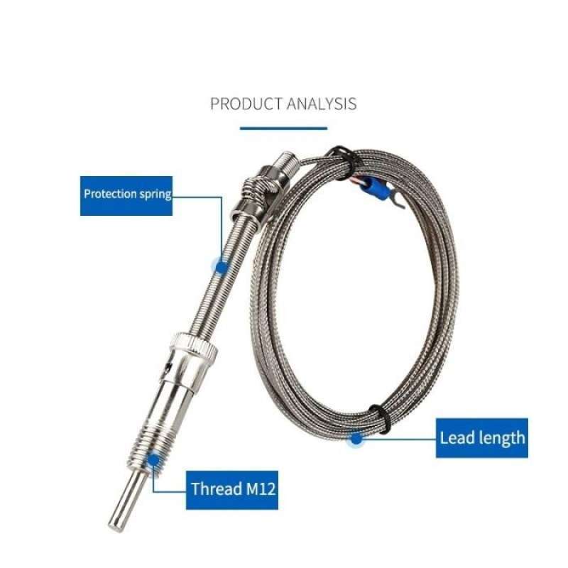 Jual Thermocouple Type K Bayonet Probe Kabel 2M Stainless Temperatur ...